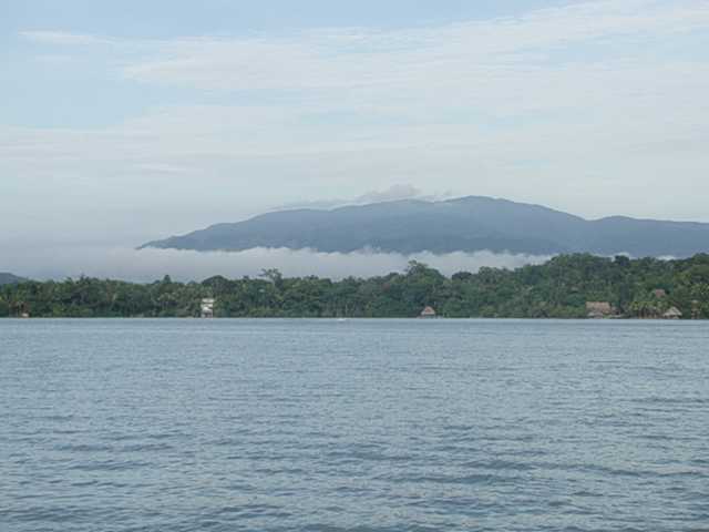 Sailing up the Rio Dulce on Scorpio